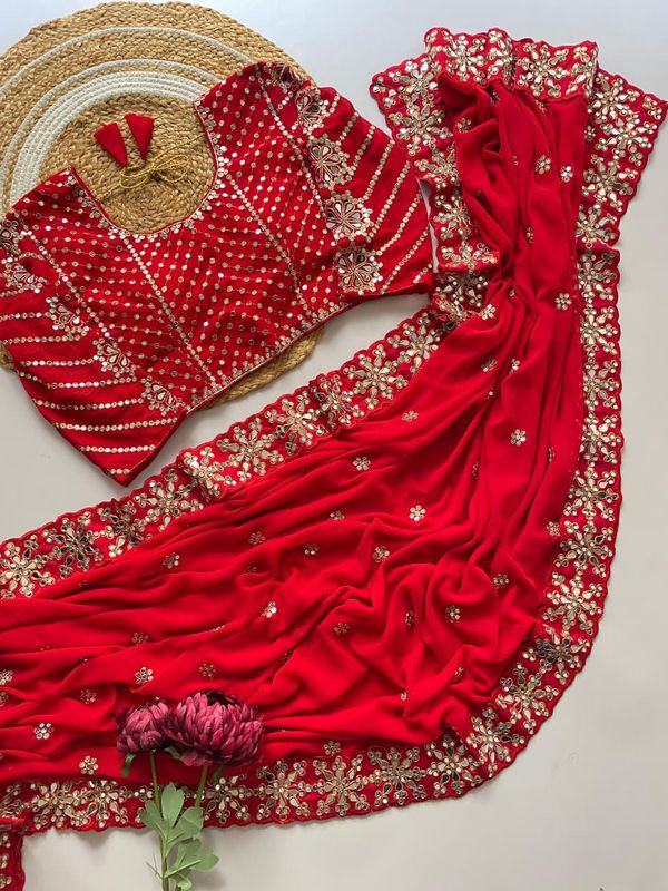 Faux Georgette Bollywood BlockBuster Orignal Mirror Design – Lookcollection